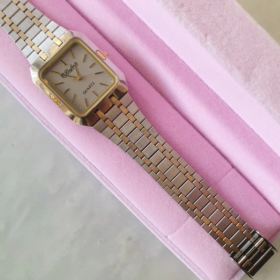 Vintage Two-Tone Dufonte Brand Metal Watch on Carousell