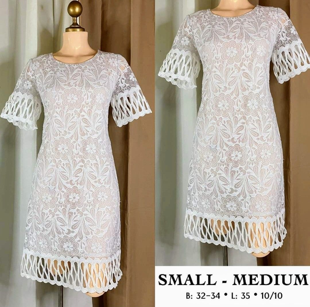 White lace mesh dress, Women's Fashion, Dresses & Sets, Dresses on ...