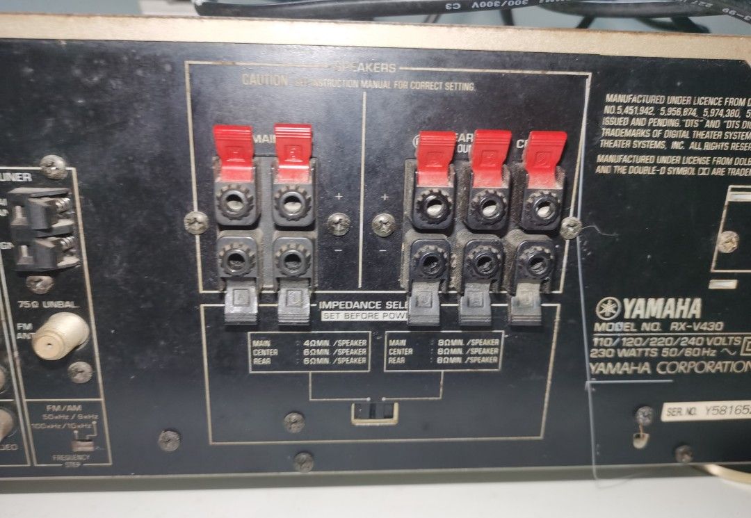 Yamaha RX-V430 5.1-Channel Digital A/V Receiver, Audio, Soundbars ...