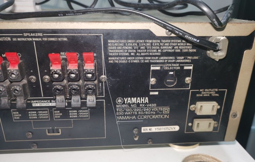 Yamaha RX-V430 5.1-Channel Digital A/V Receiver, Audio, Soundbars ...