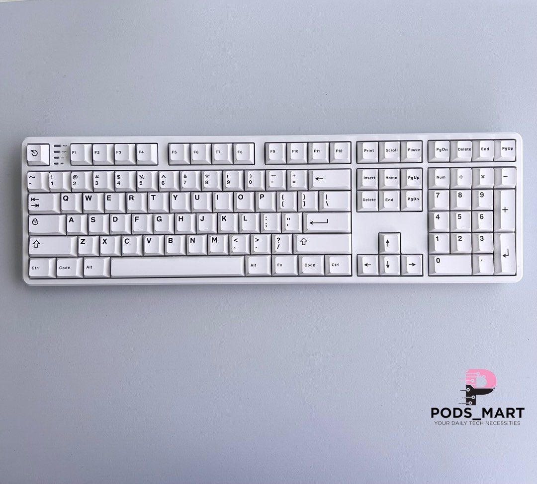 100% 108% Full Sized Custom Mechanical Keyboard (WOB white keycaps), Computers & Tech, Parts ...