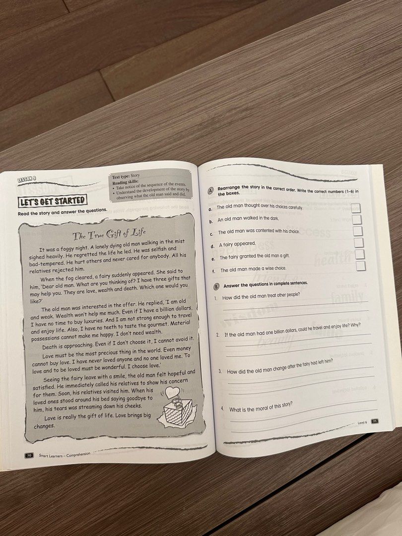(100%新) Smart-Learner Comprehension Level 6 小六閱讀理解練習, 興趣及遊戲, 書本 & 文具 ...