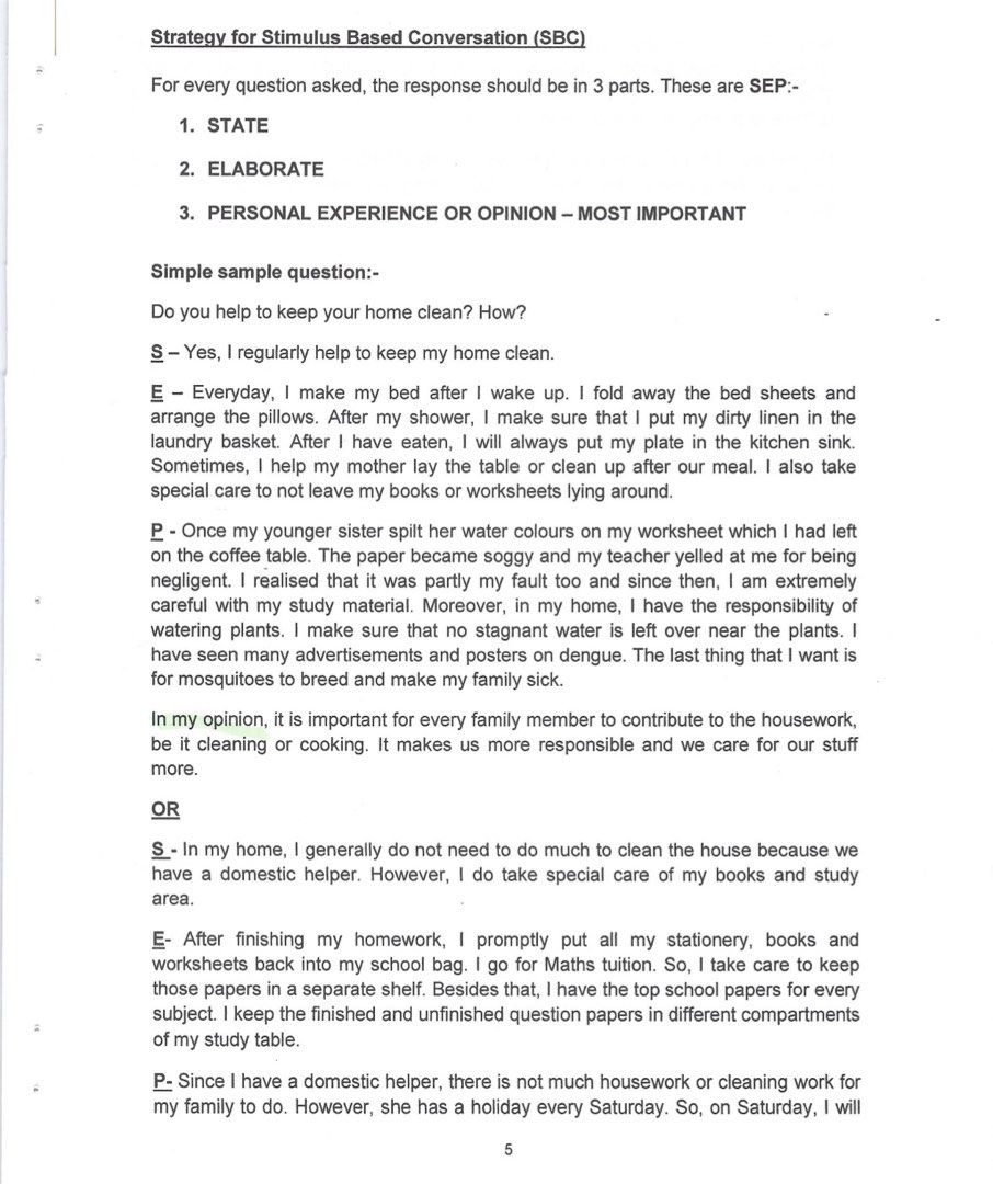 2023 PSLE ORAL Stimulus Based Conversation Questions Top School ...