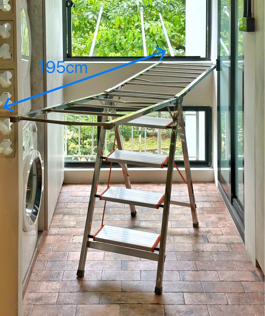 2-in-1 Laundry Rack Ladder, Furniture & Home Living, Home Improvement ...