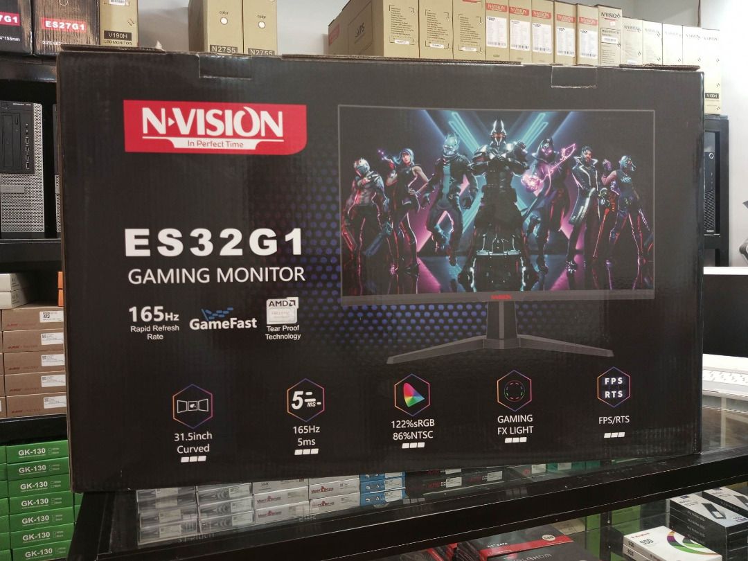 32 INCH LED GAMING MONITOR NVISION ES32G1, Computers & Tech, Parts ...