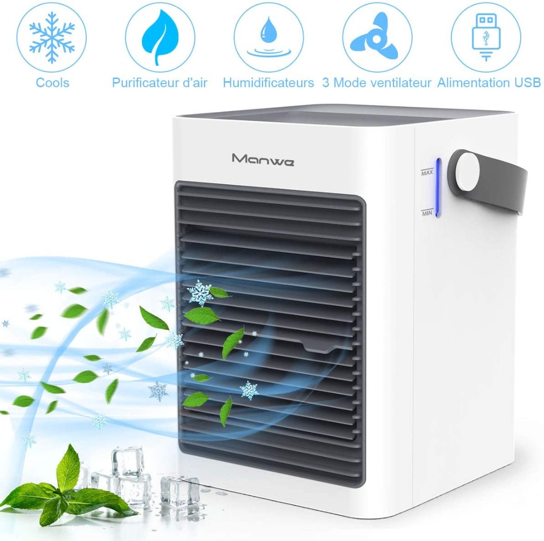 (3 days promo) Manwe Portable Air Cooler, Small 3 In 1 Air Conditioner ...