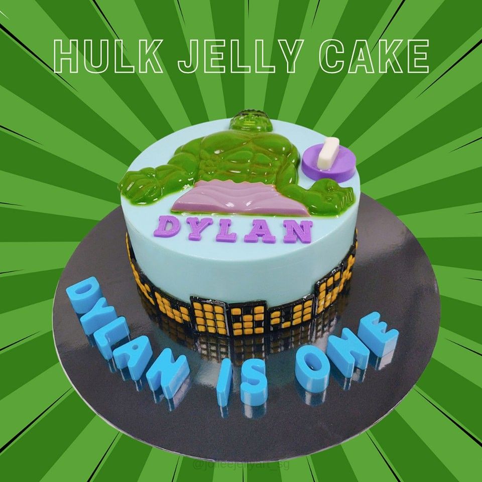 7" Hulk Jelly Cake, Food & Drinks, Homemade Bakes on Carousell