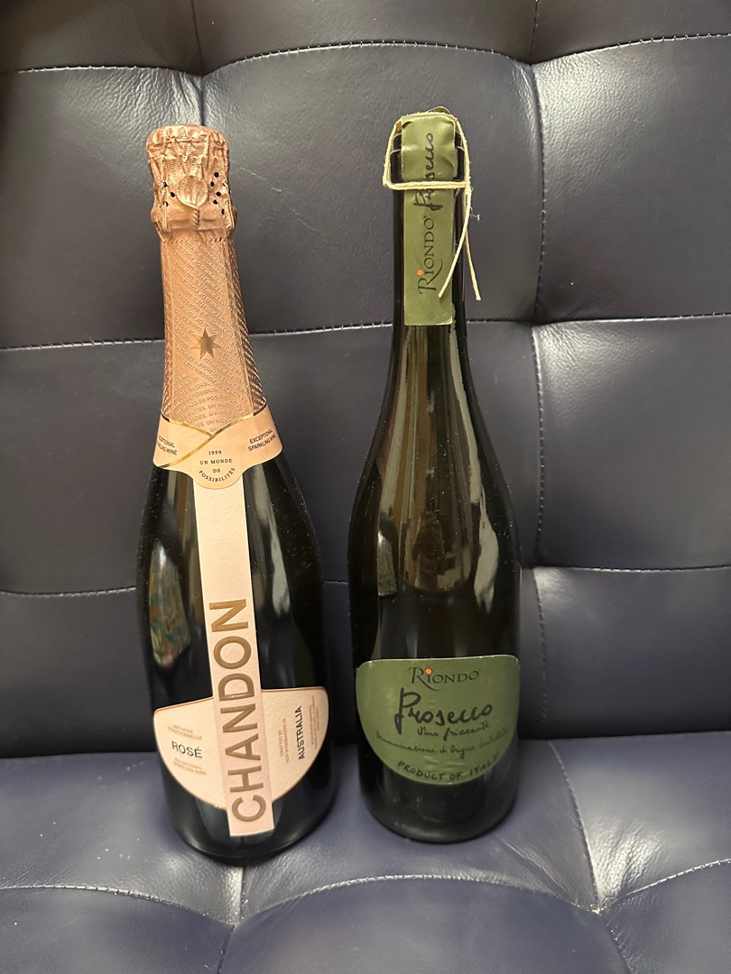 氣泡酒兩瓶Chandon - Brut Rosé& Riondo Prosecco Sparkling Wine, 嘢食 & 嘢飲, 酒精飲料 ...