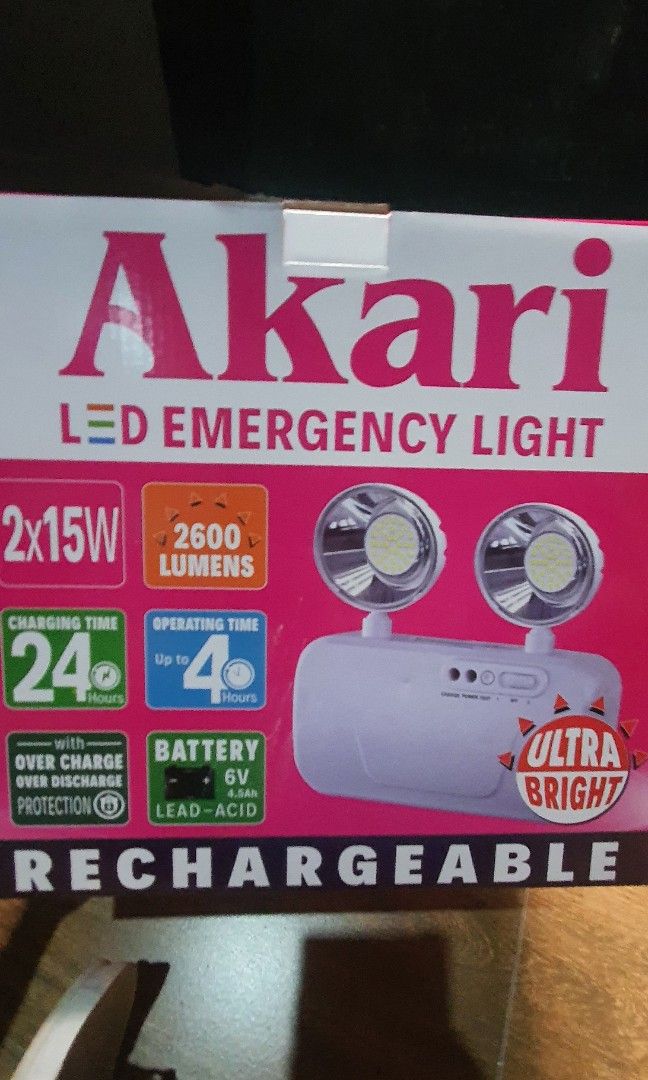 Akari AELG-L420 LED Ultrabright Emergency Light 2x15W on Carousell