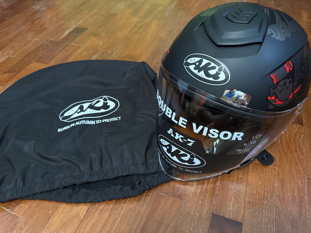 Aki A7 Helmet, Motorcycles, Motorcycle Accessories on Carousell