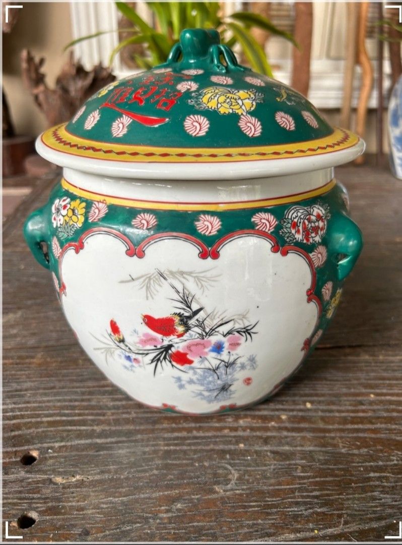 Antique Peranakan Kam Cheng Porcelain Ginger Jar-FVgs800223a5, Hobbies ...