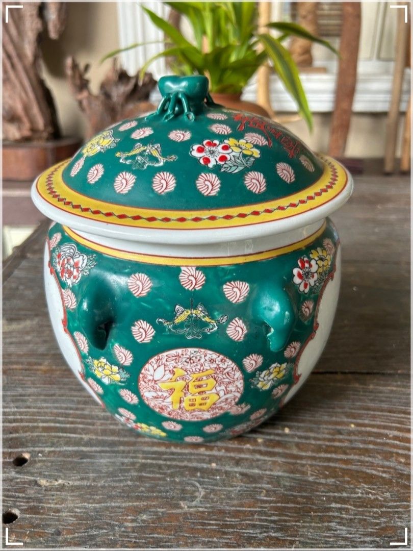 Antique Peranakan Kam Cheng Porcelain Ginger Jar-FVgs800223a5, Hobbies ...