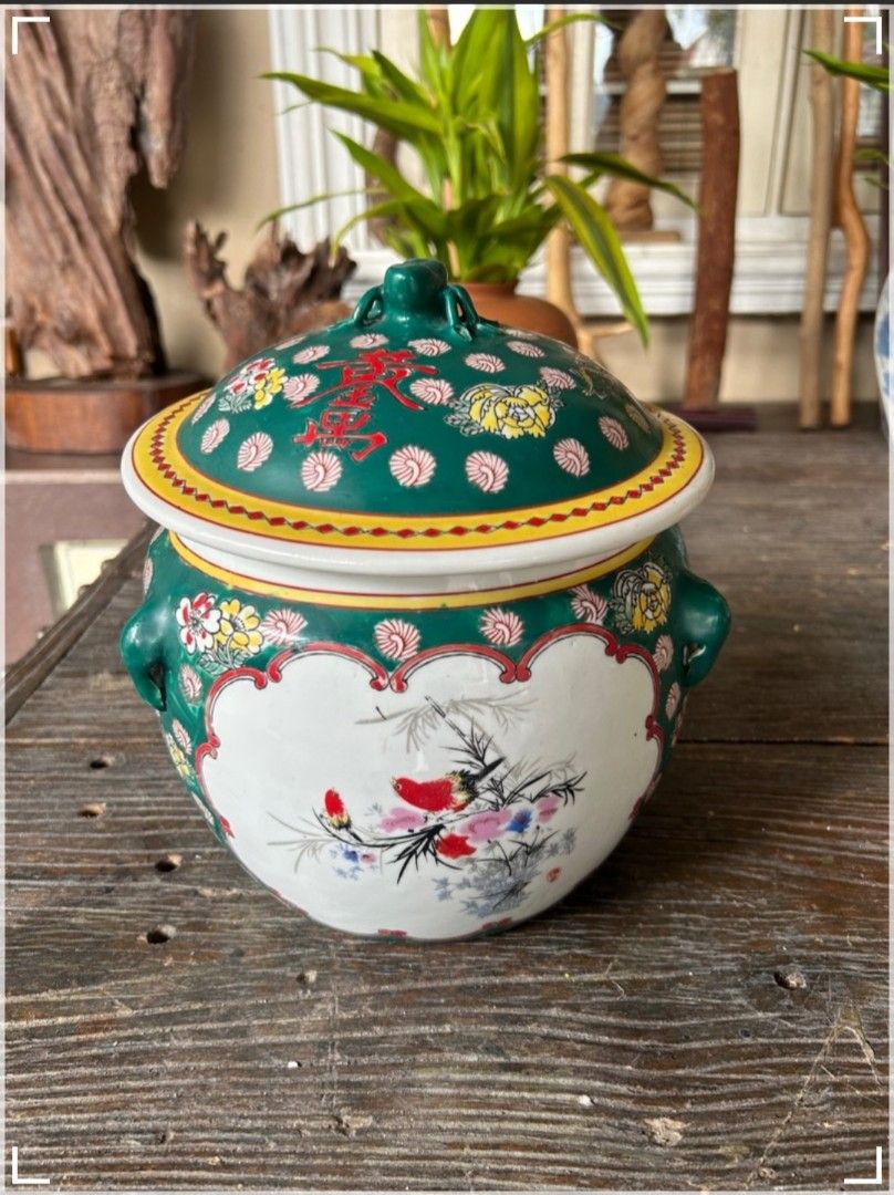 Antique Peranakan Kam Cheng Porcelain Ginger Jar-FVgs800223a5, Hobbies ...