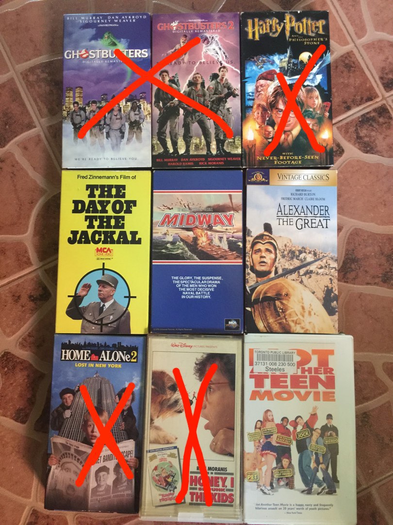 Assorted VHS tape, TV & Home Appliances, TV & Entertainment, Blu-Ray & Media Players on Carousell