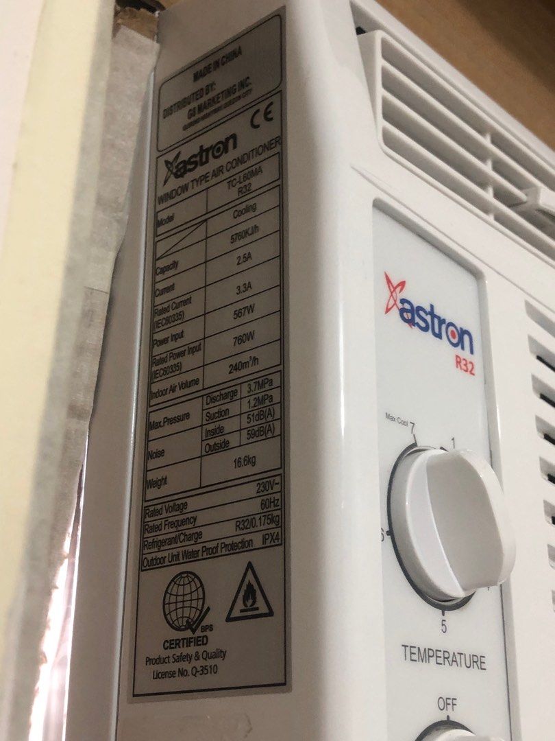 Astron 0.6hp Inverter Grade AC, TV & Home Appliances, Air Conditioning ...