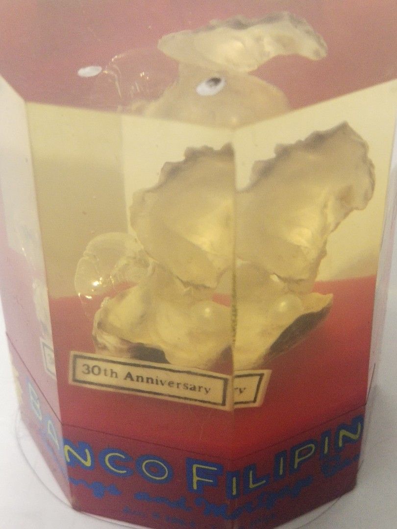 "Banco Filipino" 30th Anniversary Souvenir/Clear Resin-encased Acrylic ...