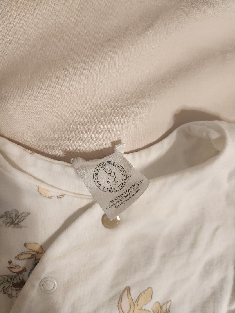 Beatrix Potter Peter rabbit baby onesie sleepsuit, Babies & Kids ...