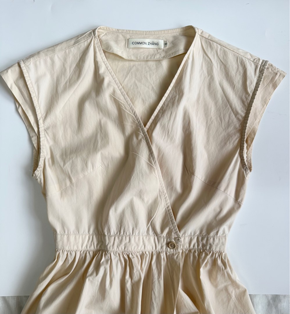 Beige Wrap Around Open Back Long Dress, Women's Fashion, Dresses & Sets ...