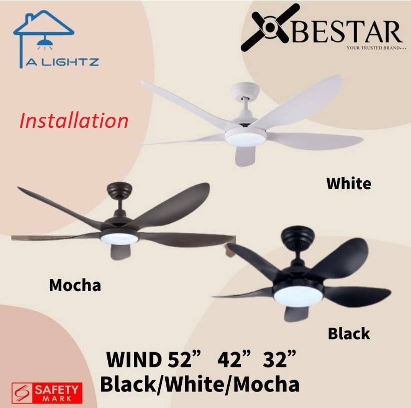 [Installation] Bestar Wind DC Ceiling Fan With 24W 3 Tone LED Light Kit ...