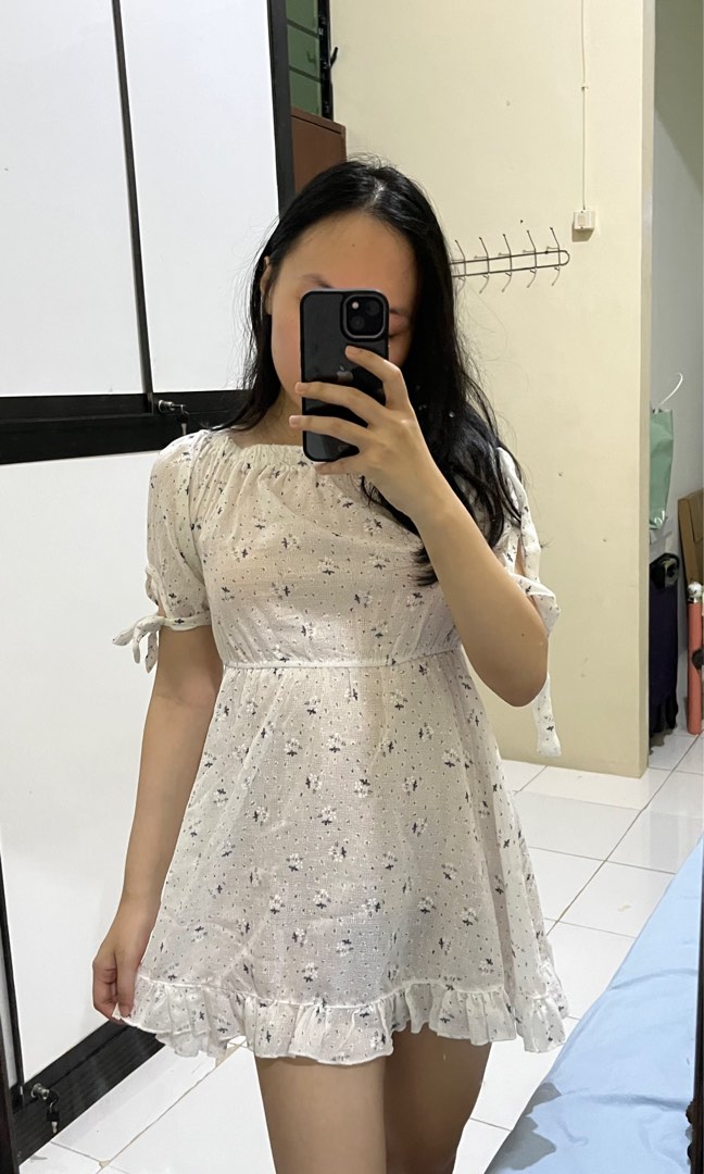 BKK - White Summer dress / Sabrina dress / Cover up bikini / Tropical dress / Sheer dress ...