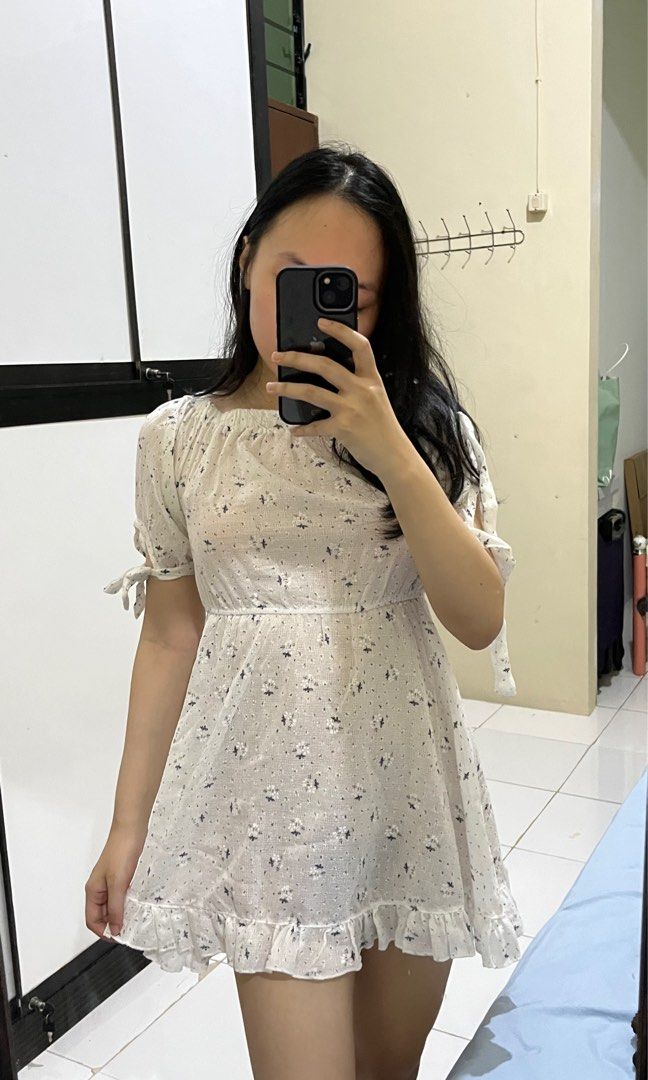 BKK - White Summer dress / Sabrina dress / Cover up bikini / Tropical dress / Sheer dress ...