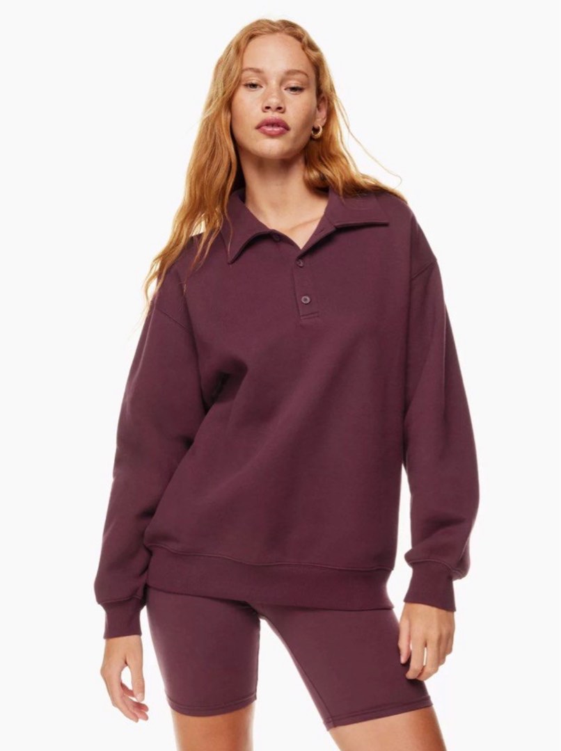 BNWOT Aritzia boyfriend polo sweater, Women's Fashion, Tops ...