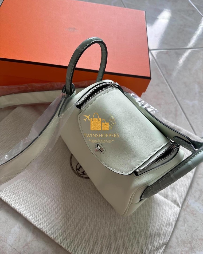 Brand New! Hermes Mini Lindy with Croc Handle on Carousell