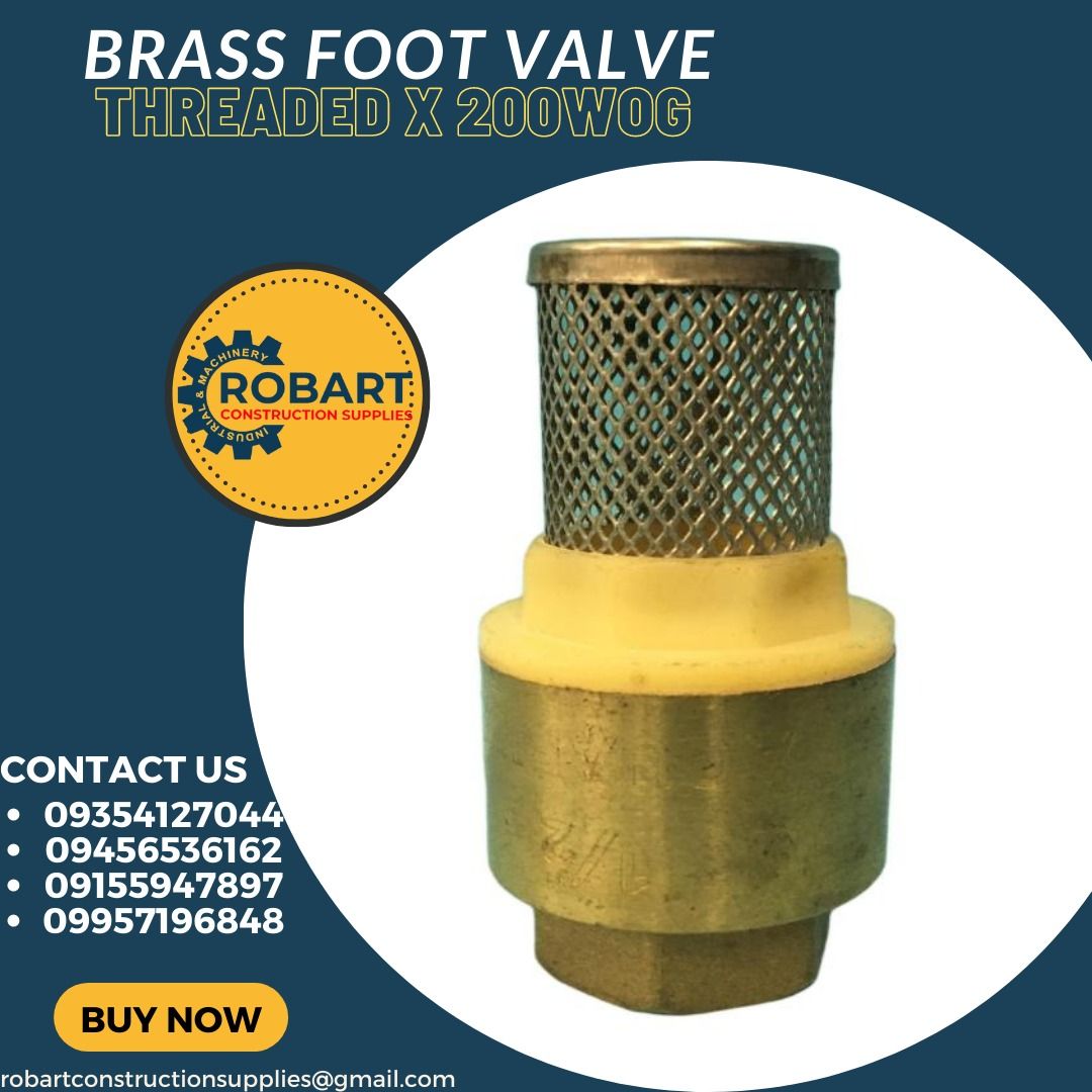BRASS FOOT VALVE THREADED X 200 WOG, Commercial & Industrial ...