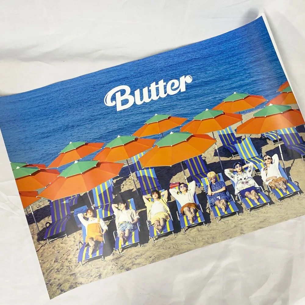 bts butter poster with poster tube (official), Hobbies & Toys ...