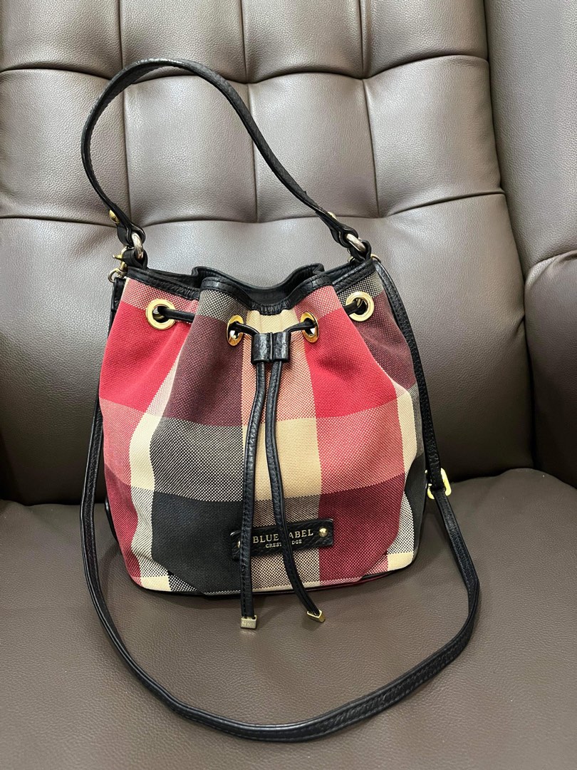 Burberry Blue label bucket bag, Women's Fashion, Bags & Wallets ...