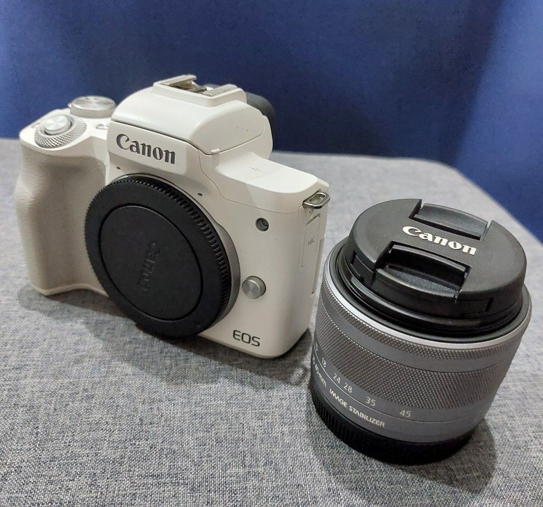 CANON EOS M50 Mark II - White (Used Once to Test), Photography, Cameras ...