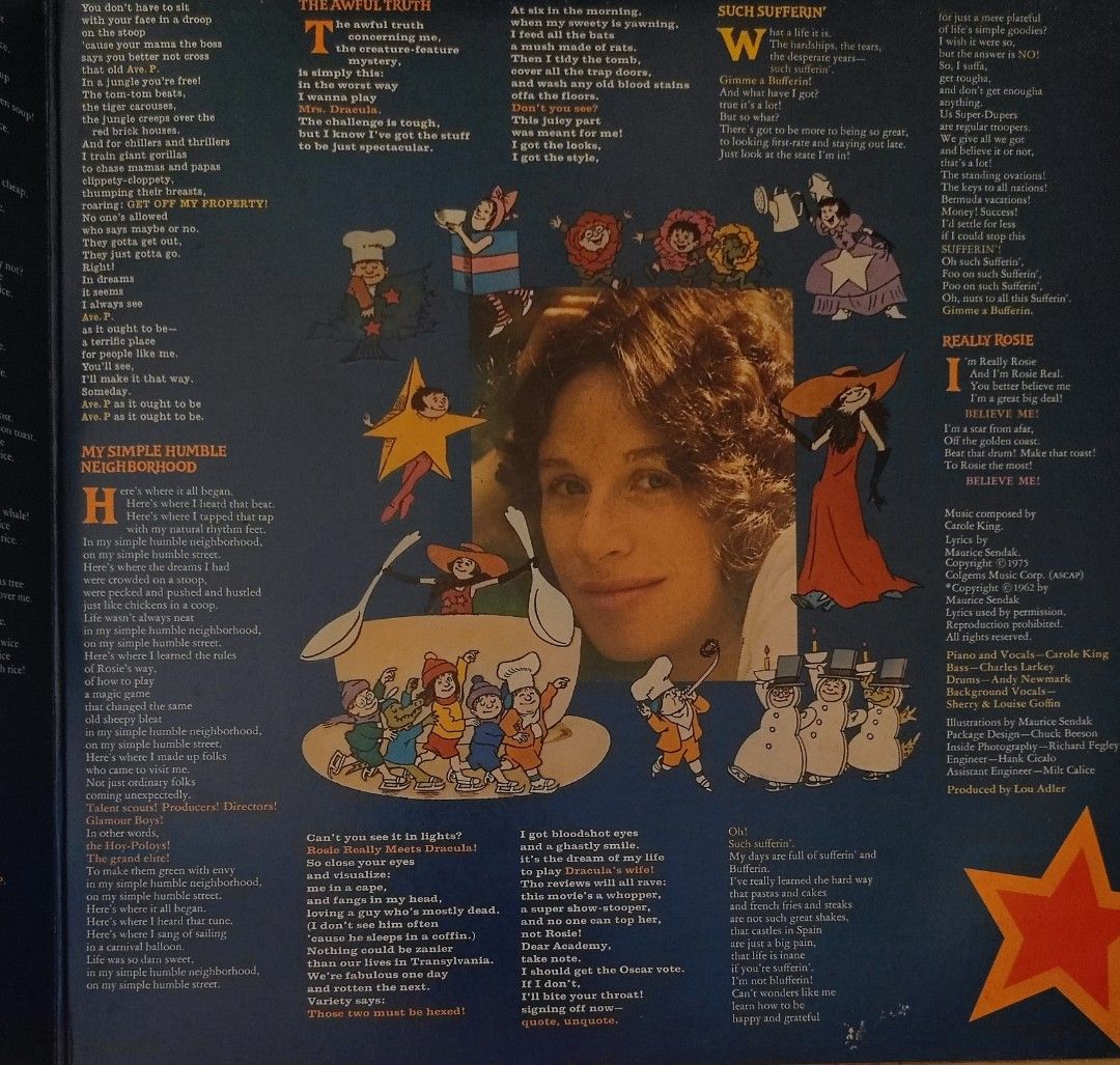 Carole King Album Really Rosie[LP], Hobbies & Toys, Music & Media ...