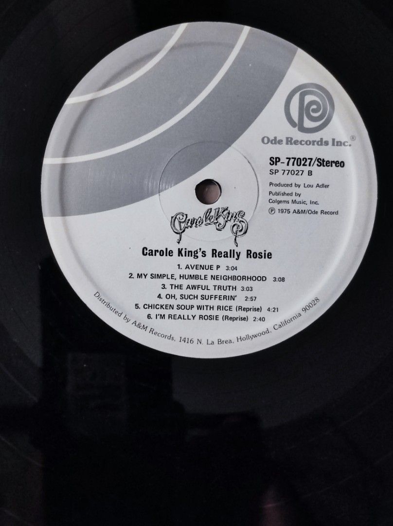 Carole King Album Really Rosie[LP], Hobbies & Toys, Music & Media ...