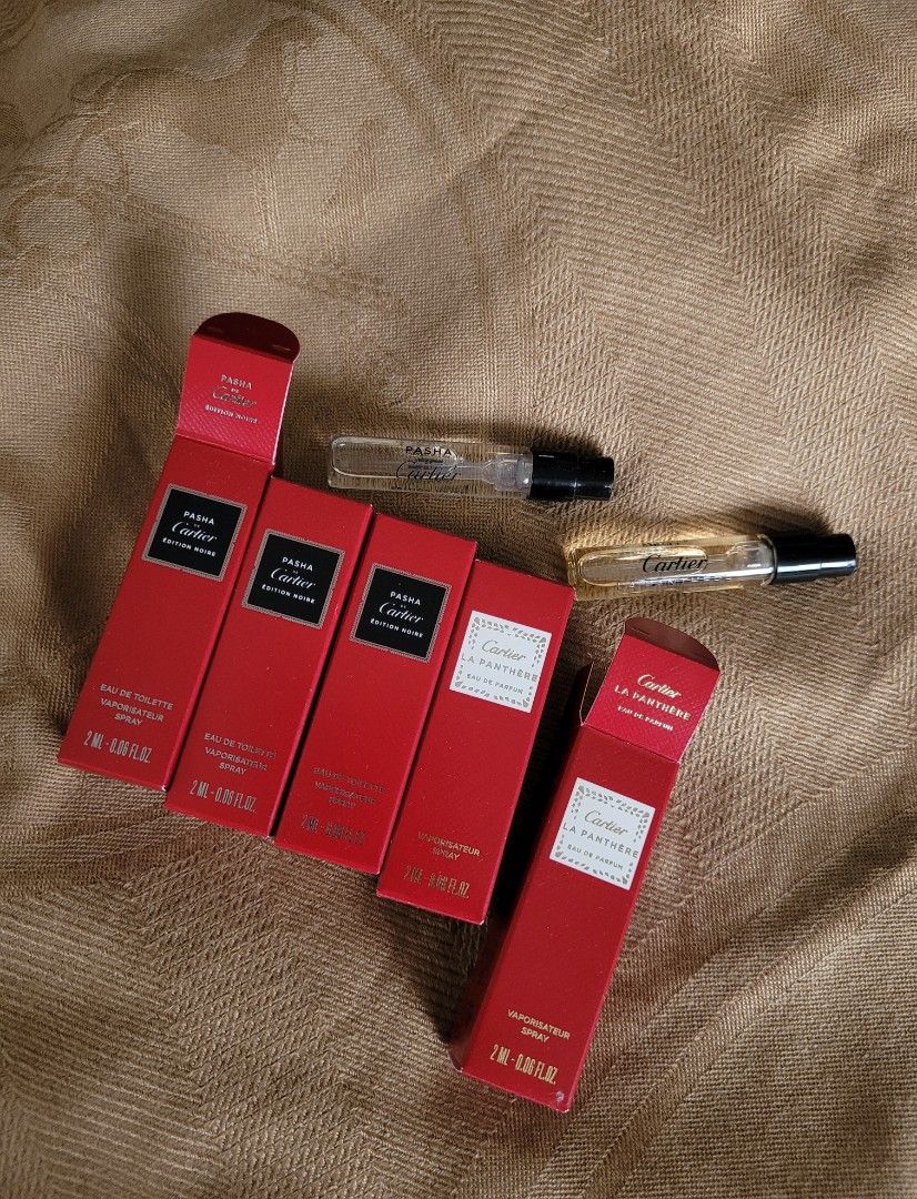 Cartier Pasha de Cartier Edition Noire EDT Cartier La Panthere EDP 2ml ...