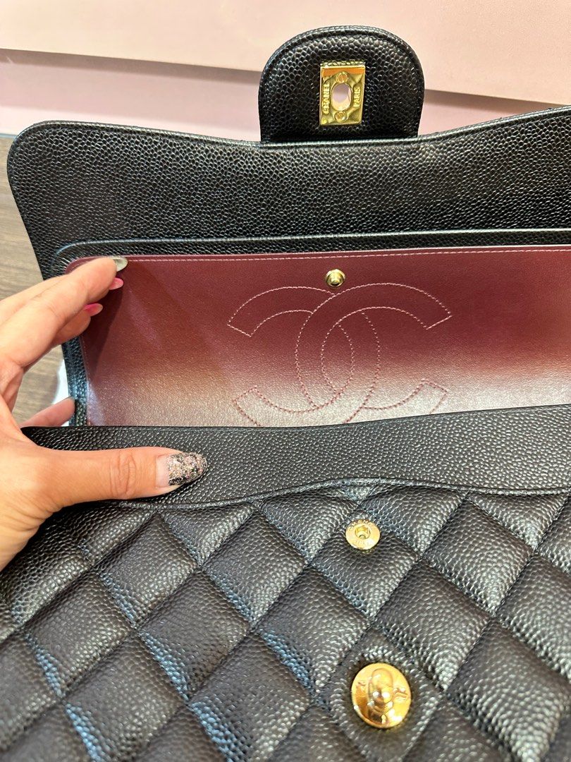 Chanel Large CF Bag (Gold Hardware) Full Set, Luxury, Bags & Wallets on ...