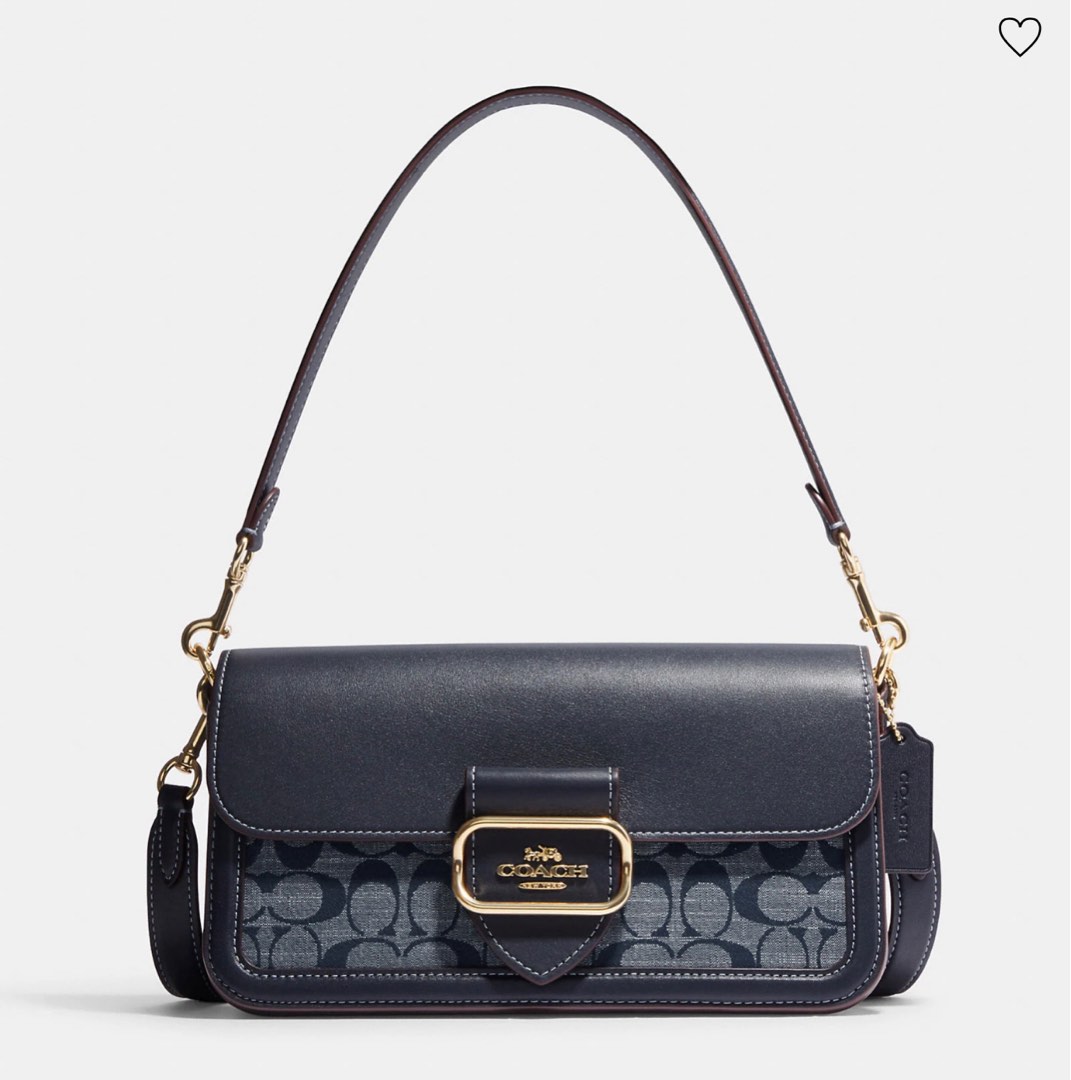 Coach Morgan Shoulder Bag In Signature Chambray, 名牌, 手袋及銀包 - Carousell