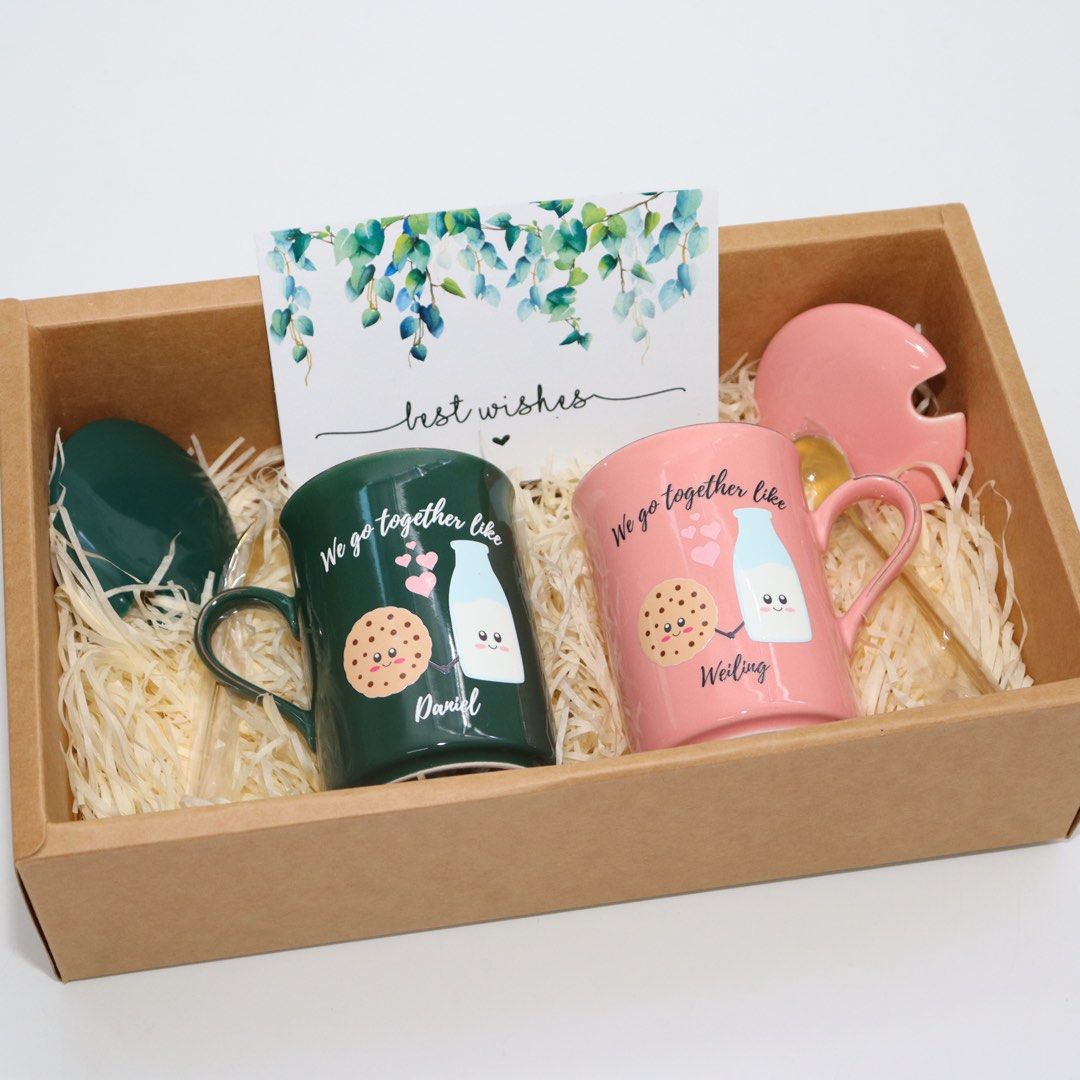 Couple Set Gift Box Wedding Gift Set Couple Mug, Food & Drinks, Gift ...