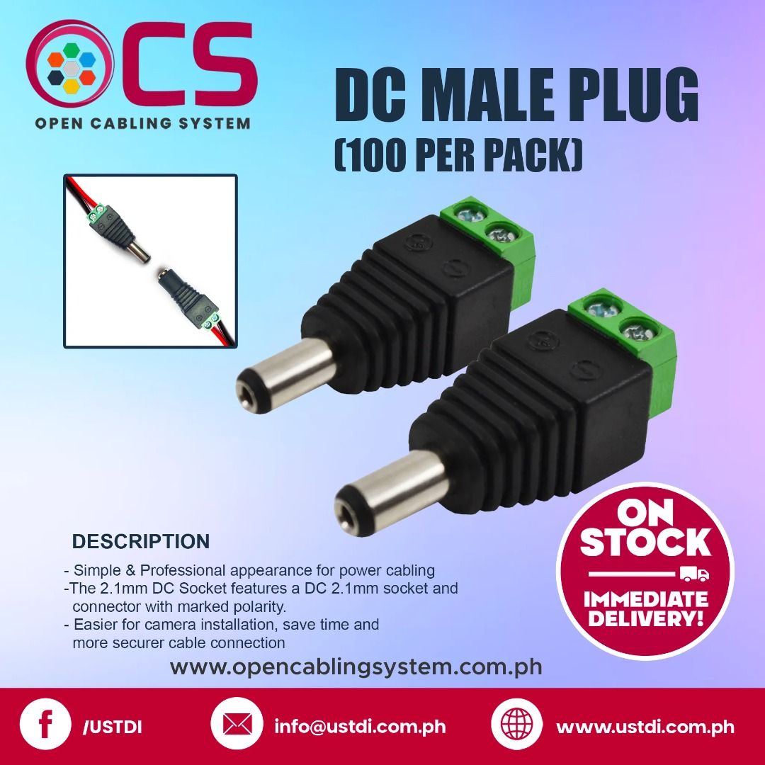 DC MALE PLUG, TV & Home Appliances, Electrical, Adaptors & Sockets on ...