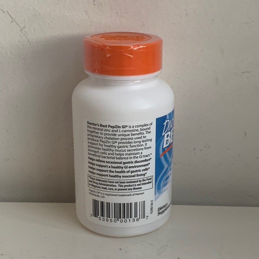 Doctor's Best Zinc Carnosine Complex with PepZin GI, Health & Nutrition ...