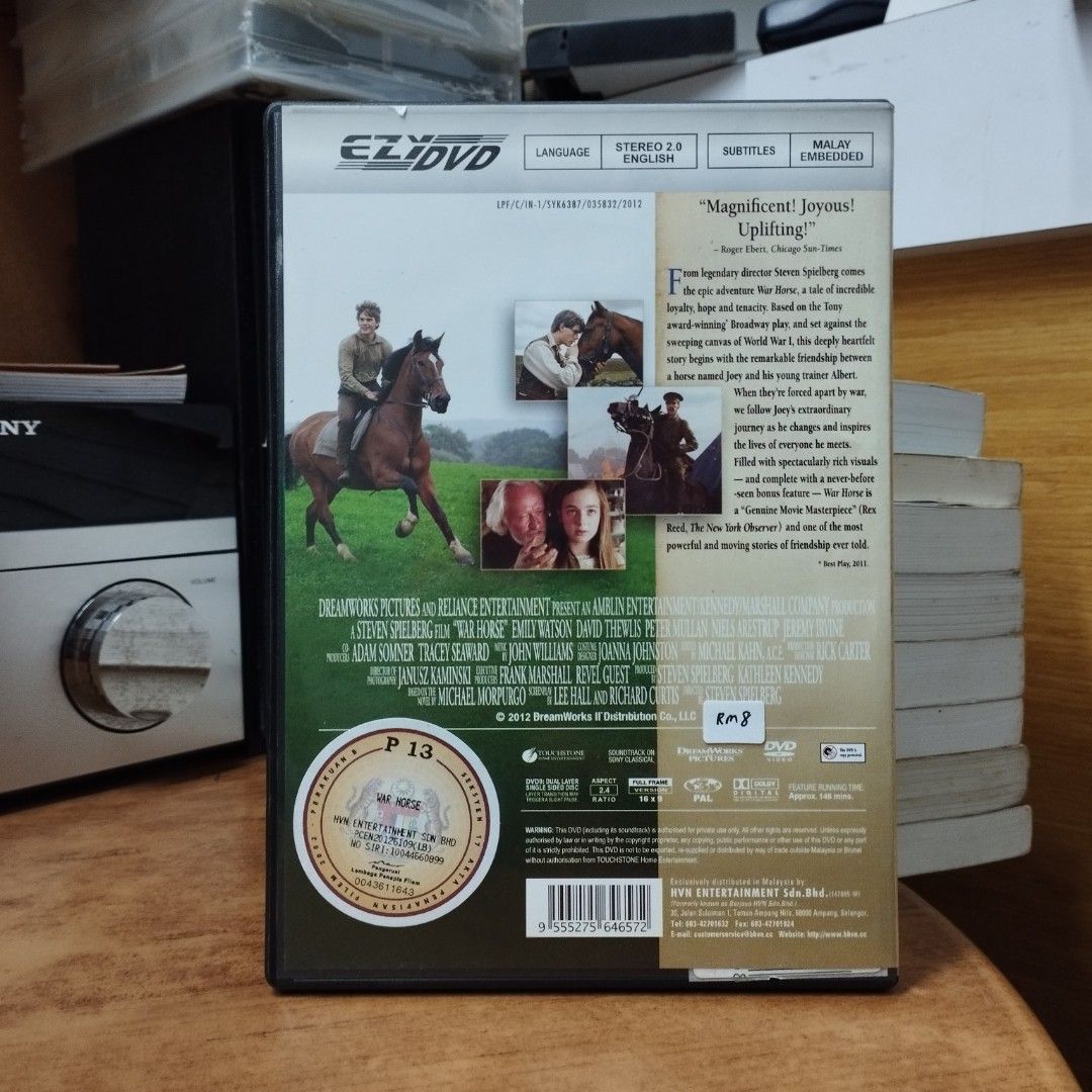 (DVD) WAR HORSE, Hobbies & Toys, Music & Media, CDs & DVDs on Carousell