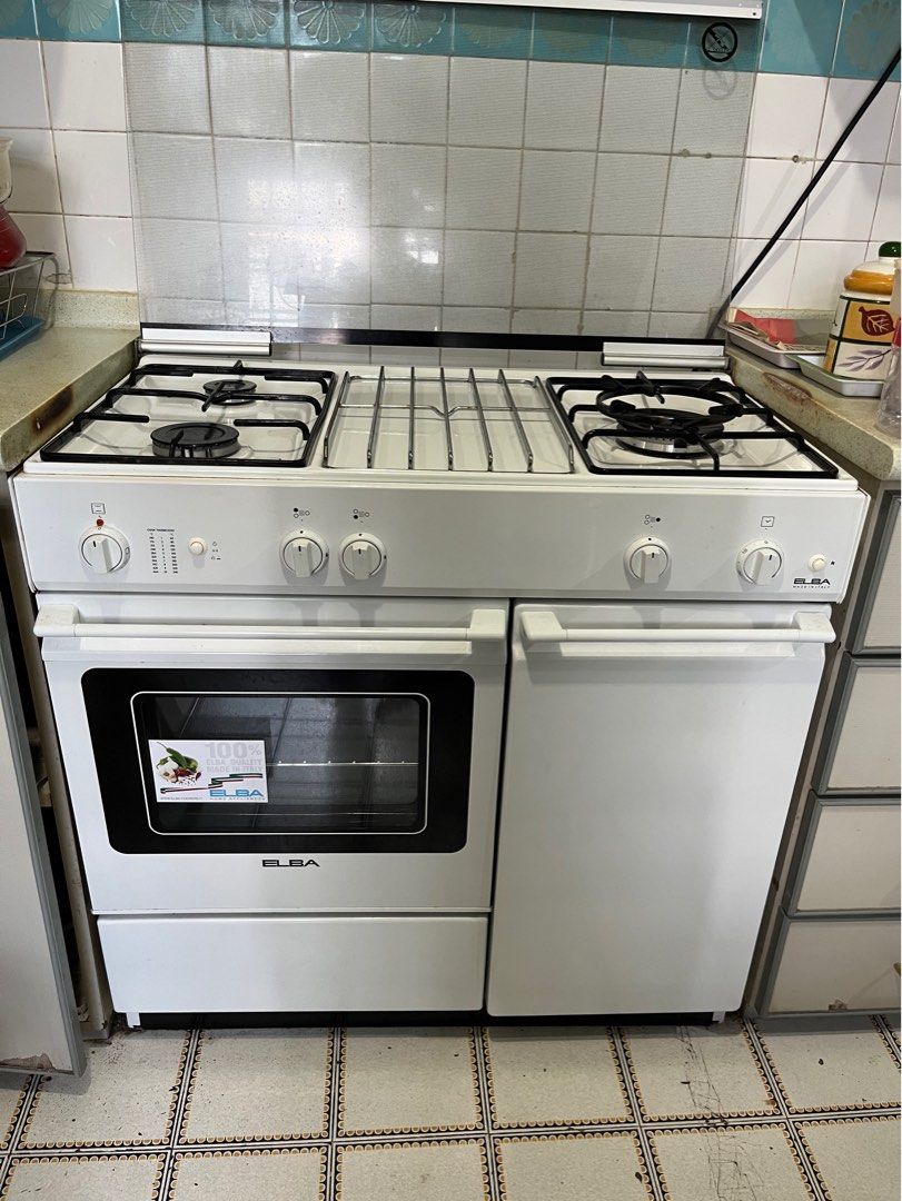 Elba Standing Cooker with Electric Oven Set (3 Burner Gas Stove, LPG), TV & Home Appliances ...