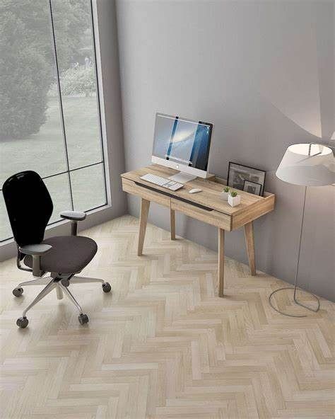 Elsi Oak Computer & Study Desk, Furniture & Home Living, Furniture ...