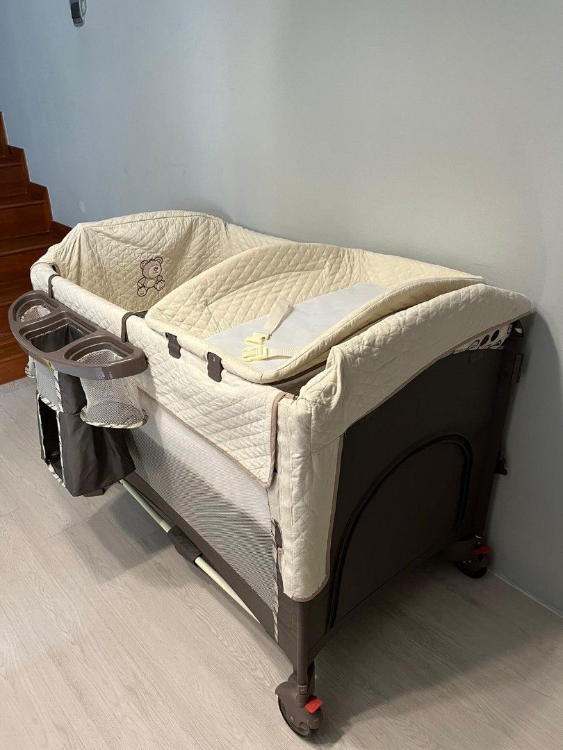 Foldable baby cot/playpen, Babies & Kids, Baby Nursery & Kids Furniture ...