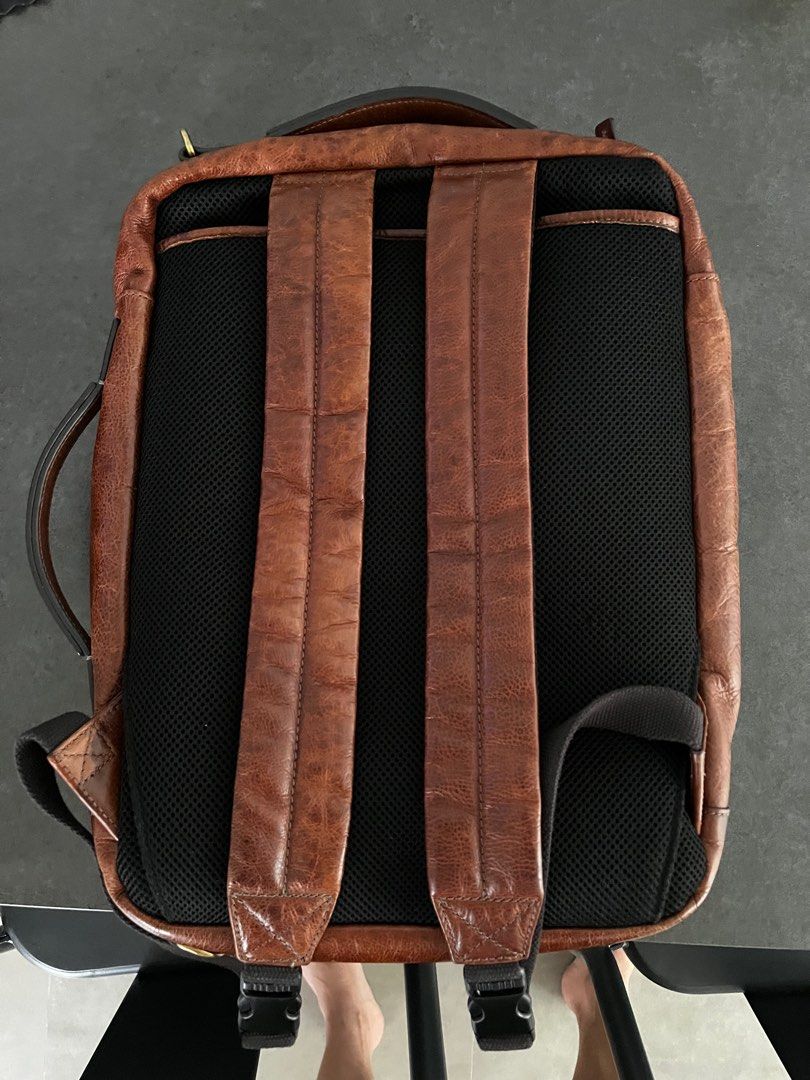 Fossil leather backpack, Men's Fashion, Bags, Backpacks on Carousell