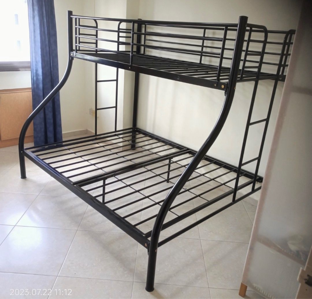 Free delivery double decker bed frame/bunk bed (Queen Size), Furniture ...