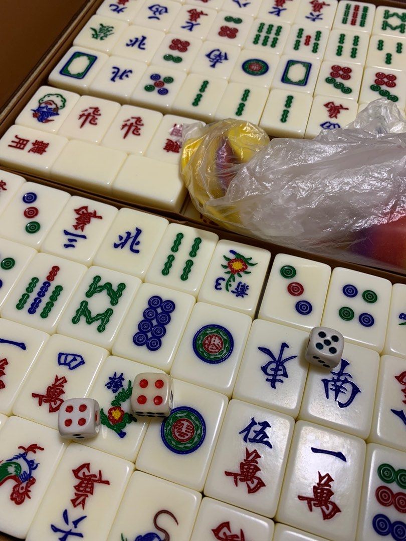 Full set mahjong tiles with table, Hobbies & Toys, Toys & Games on ...