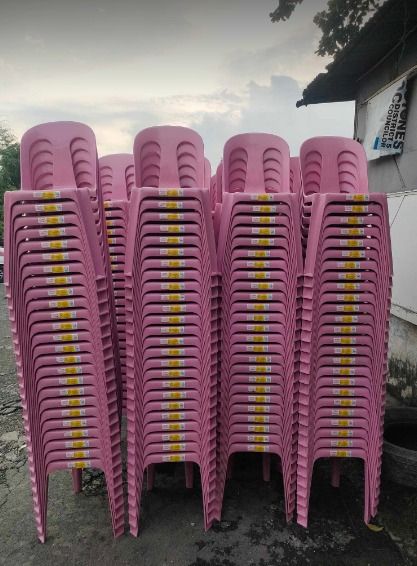 FUSHON PINK MONOBLOCK CHAIRS - 600pcs To QC, Furniture & Home Living ...