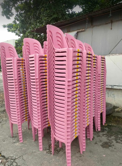 FUSHON PINK MONOBLOCK CHAIRS - 600pcs To QC, Furniture & Home Living ...