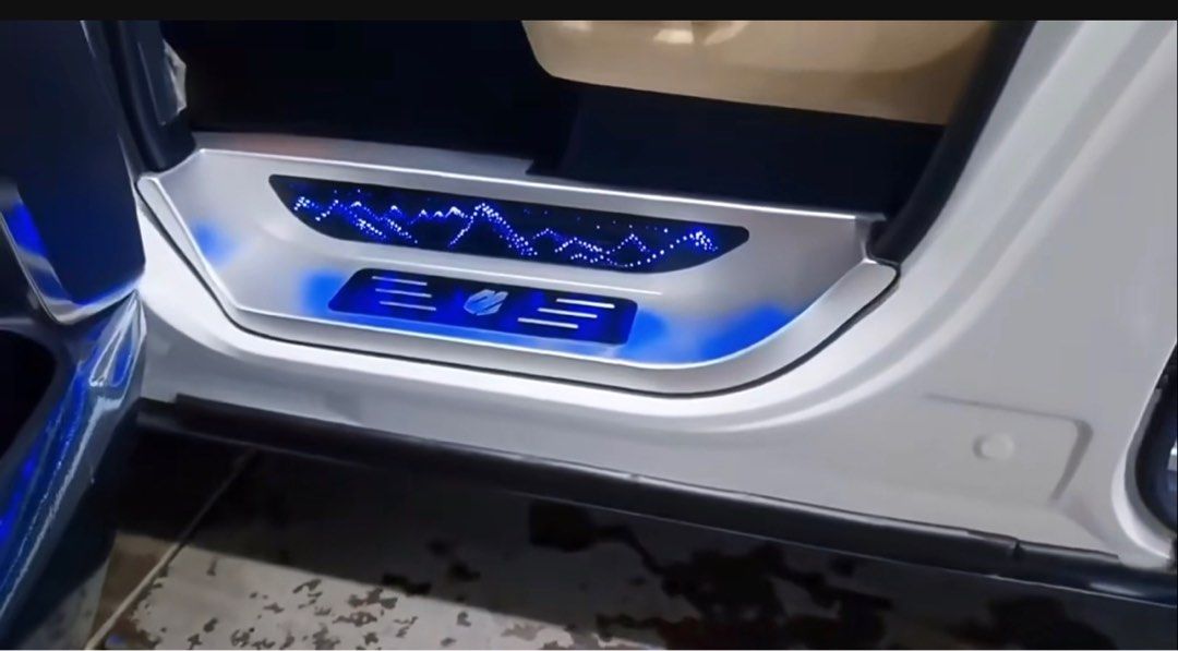 Galaxy led custom step side scuff plate toyota alphard vellfire, Car ...