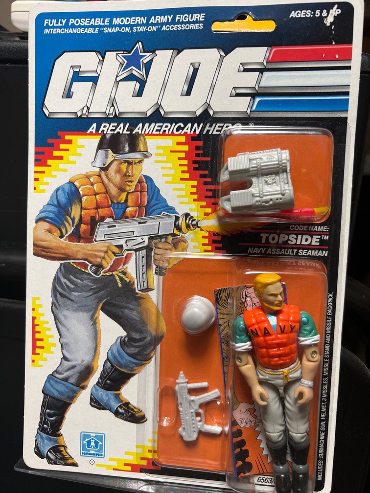 GI Joe 1989 mint on card brand new topside navy assault seaman hasbro ...